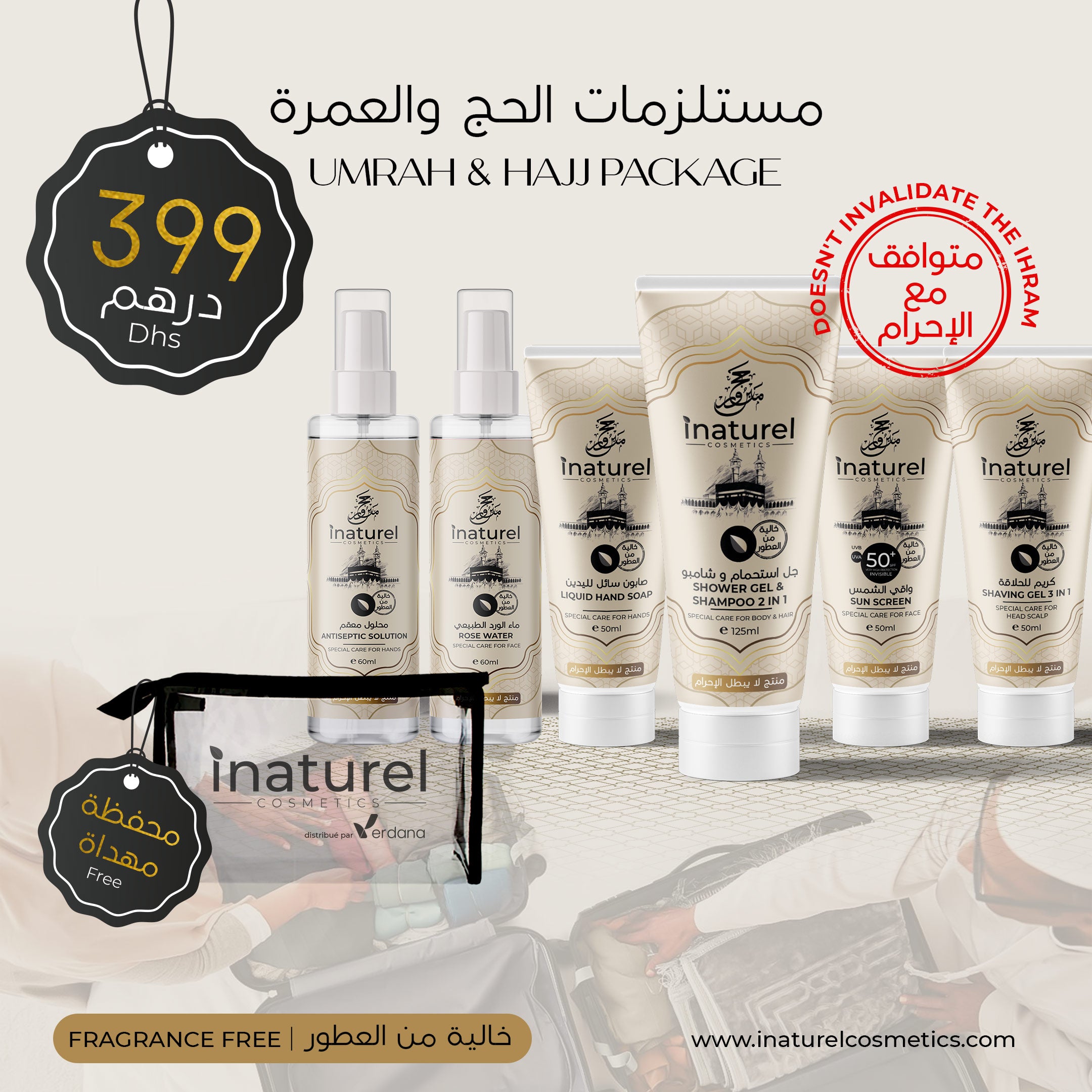 Pack Hajj & Omrah Sans Parfum - Idéal pour Ihram – Inaturel